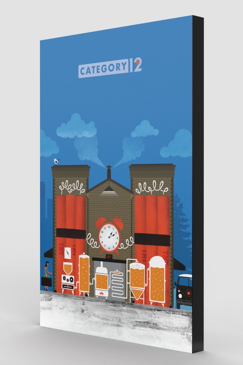 Critical Point Label Mounted Canvas – Category 12 Brewing