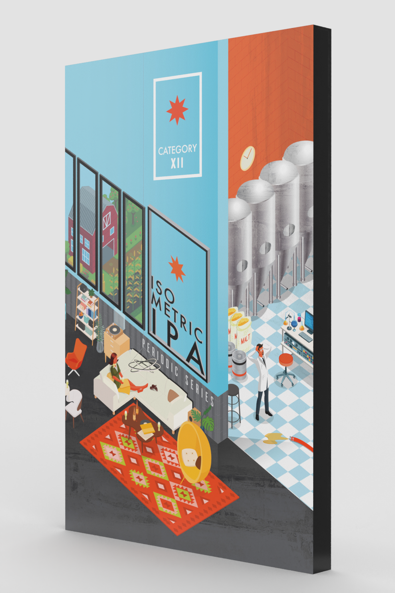Isometric Label Mounted Canvas – Category 12 Brewing